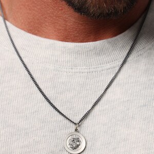 Small Baptism Sterling Silver Medal - Small, Minimalist, Round Baptism ...