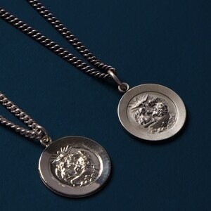 Small Baptism Sterling Silver Medal - Small, Minimalist, Round Baptism ...