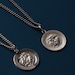 Small Baptism Sterling Silver Medal - Small, Minimalist, Round Baptism ...