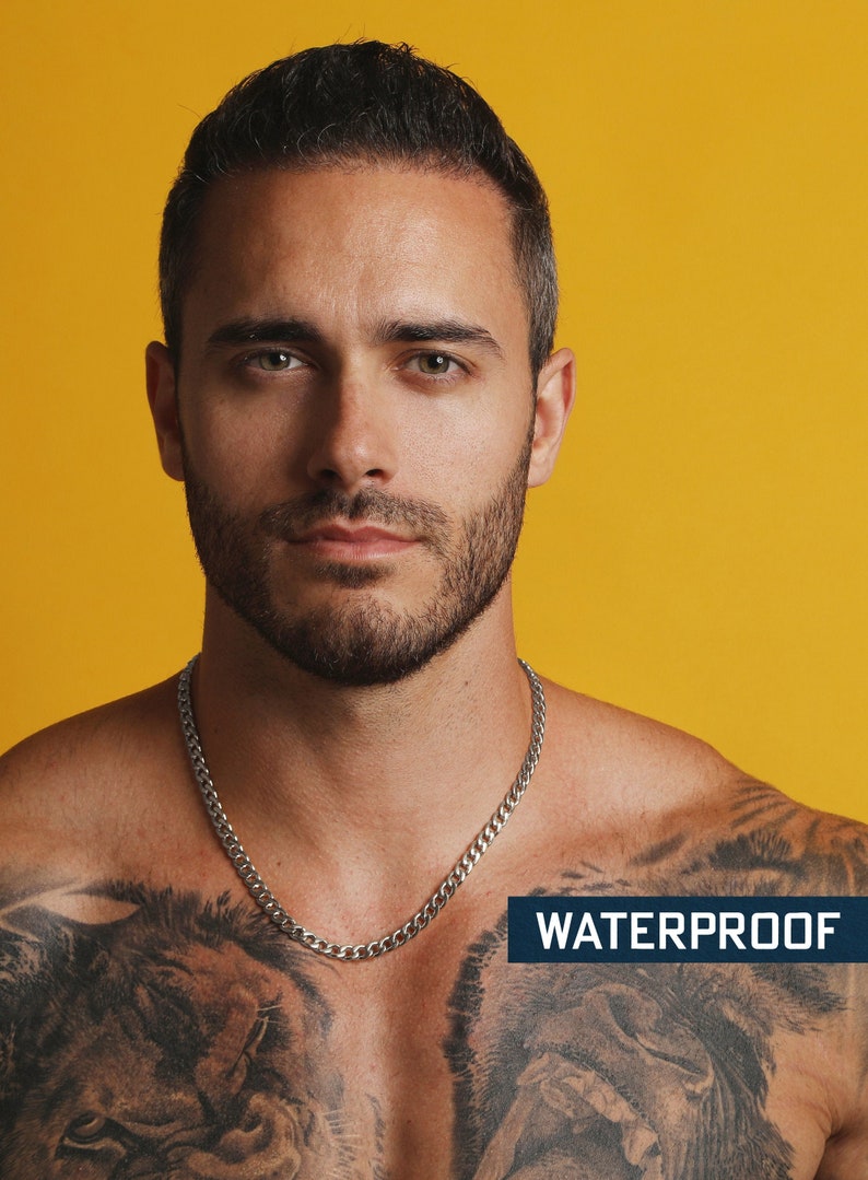 Waterproof 7mm Silver Chain Necklace for Men / Curb Stainless | Etsy