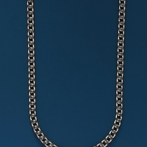 Waterproof Men's Chain Necklace / Cuban Chain / 4mm 316L Stainless ...