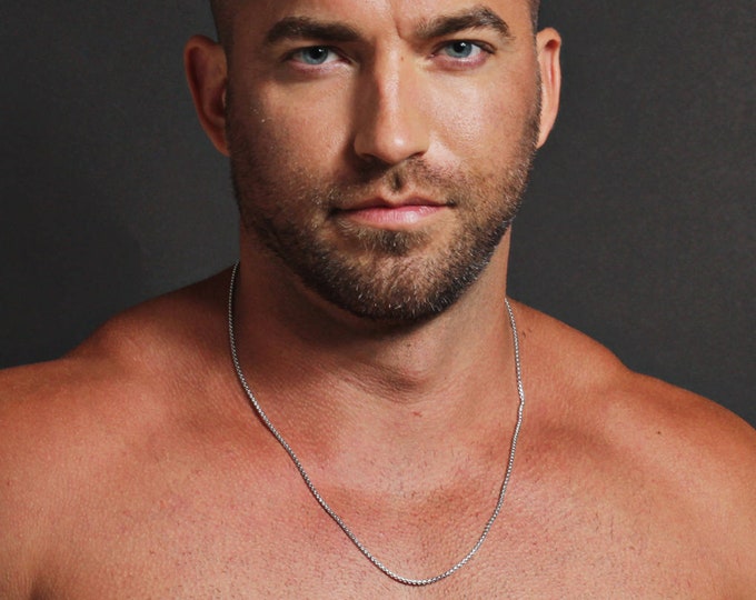 Waterproof Box Style Chain Necklace for Men Men's Stainless Steel ...