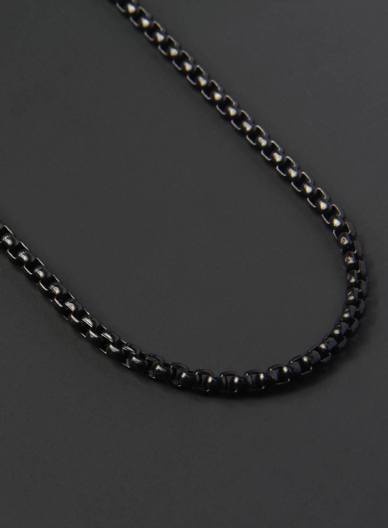 Mens black stainless steel necklace store