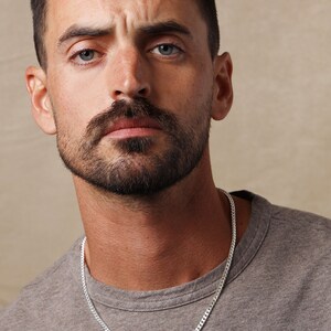 Men's Chain Necklaces 4mm LIGHTWEIGHT 925 Sterling Silver Curb Chain ...