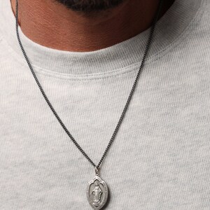 Miraculous Medal Shield Shape Pendant Necklace - Mary Miraculous Medal ...