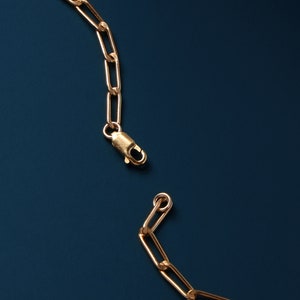 Minimalist Men's Gold Chain - 14k Gold Filled Elongated Cable Bevel ...