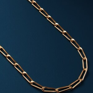 Minimalist Men's Gold Chain - 14k Gold Filled Elongated Cable Bevel ...
