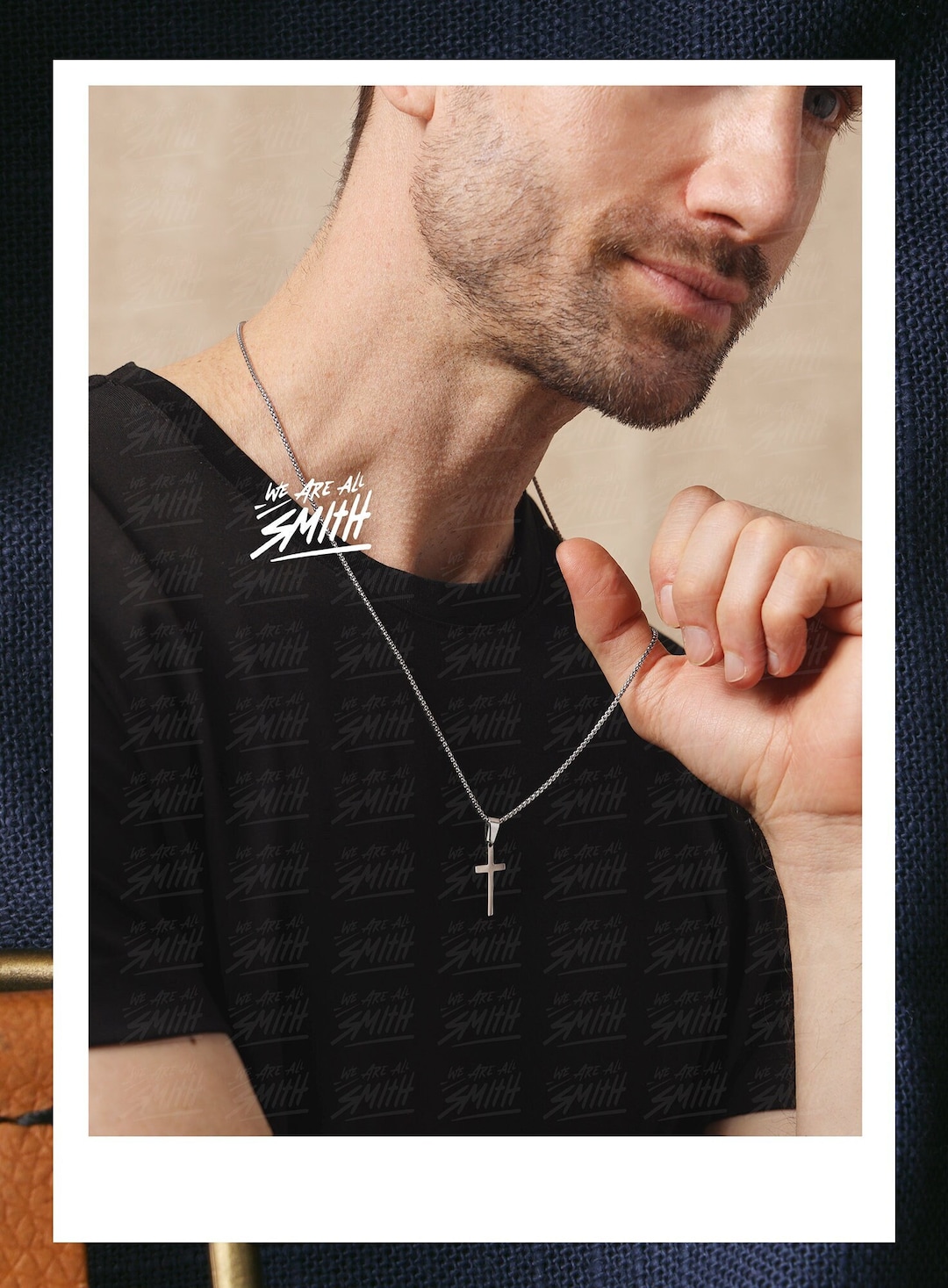 Waterproof Men's Cross Necklace Chain / Guys Cross Necklace / Cross ...