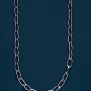 Waterproof Sweat-proof Silver Chain Necklace for Man - 5.5mm Thick 316L ...