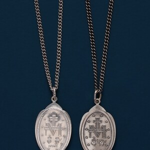 Miraculous Medal Shield Shape Pendant Necklace - Mary Miraculous Medal ...