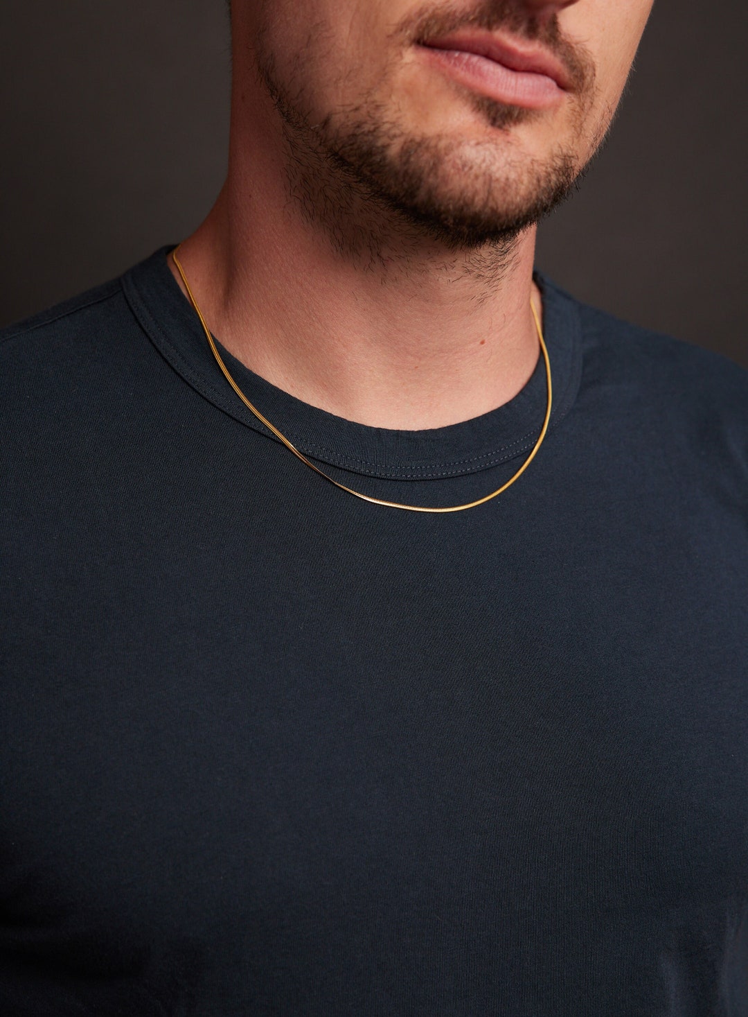 Men's Gold Chain - 2mm 14k Gold Plated 316L Stainless Steel Minimalist ...