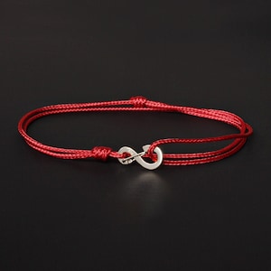 The Red String of FATE - Infinity Bracelets for Him or Her - Unisex Red ...