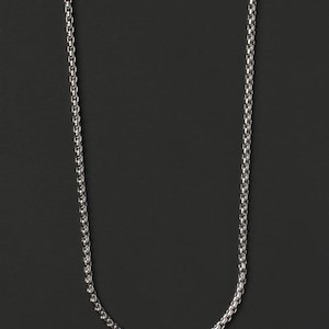 Waterproof Box Style Chain Necklace for Men - Men's Stainless Steel ...