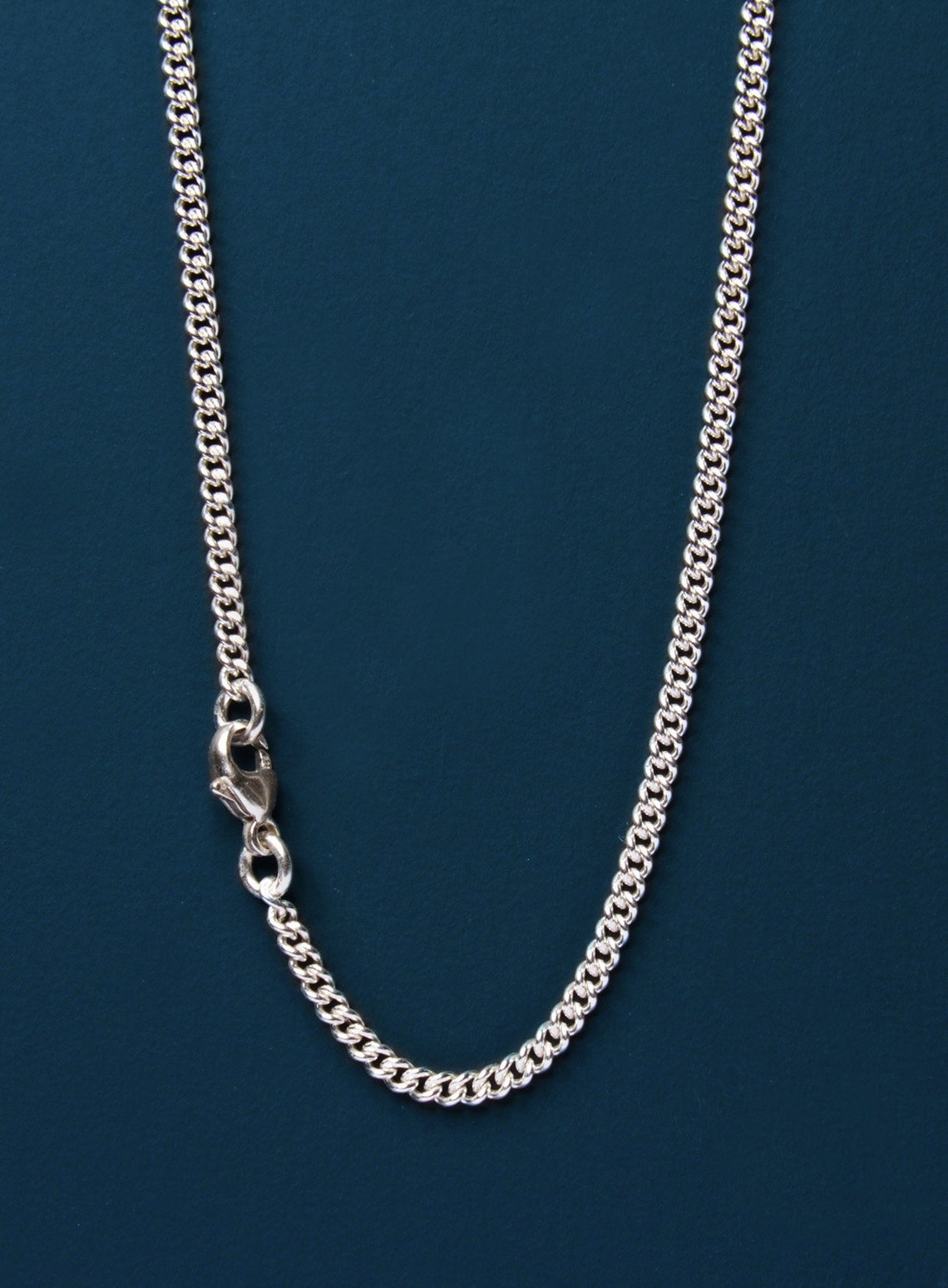 Men's Silver Chain Necklace All lengths available on | Etsy