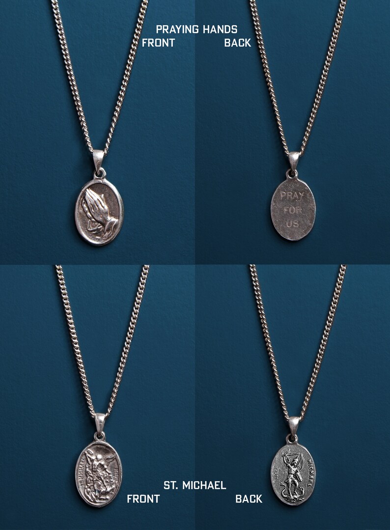 Religious Medals for Men or Women Sterling Silver Medals - Etsy