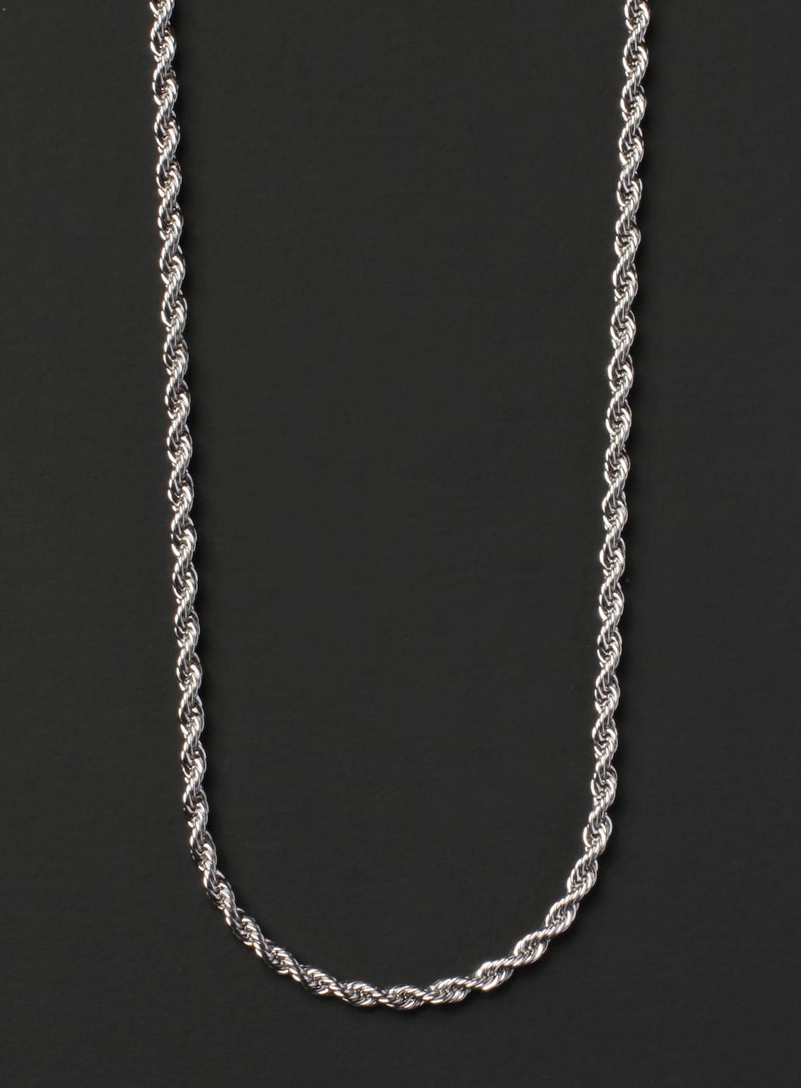 Waterproof Silver Rope Style Chain Necklace for Men - Etsy