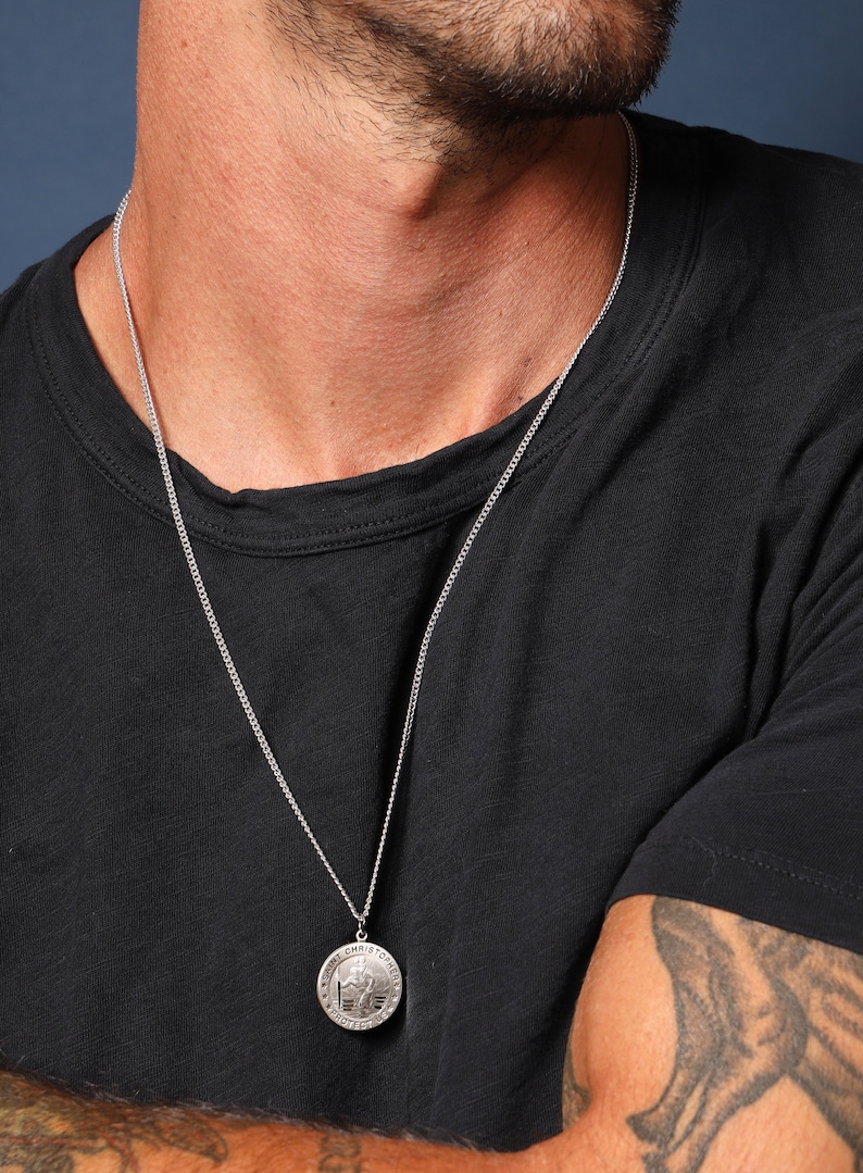 St Christopher Sterling Silver Medal / Patron Saint of - Etsy