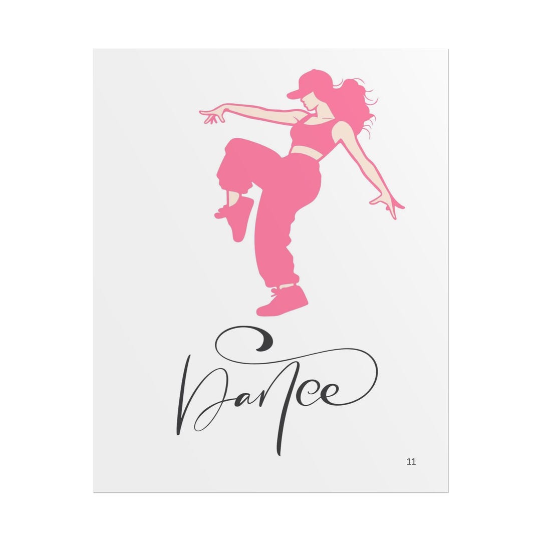 Pink Hip Hop Dancer Poster | Rolled Poster, Dance Wall Art - Etsy
