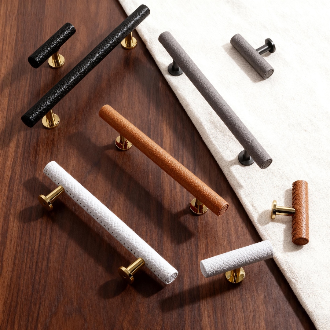 Leather Cabinet Handles, Wardrobe Knobs and Pulls, Closet Handles - Etsy