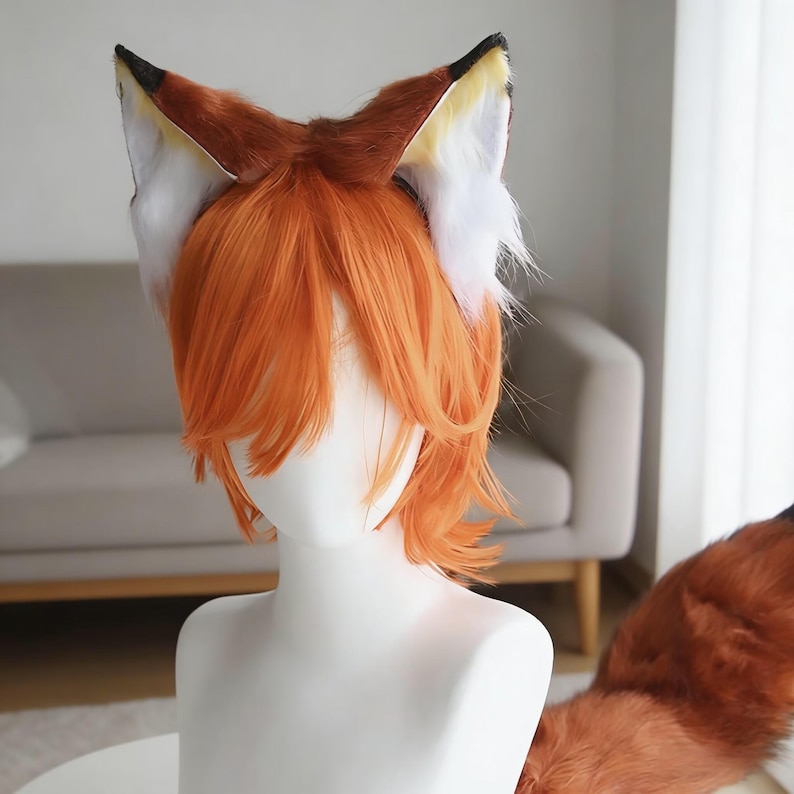 Nick Wilde Inspired Fox Ears & Tail Hair Set , Furry Cosplay Costume ...