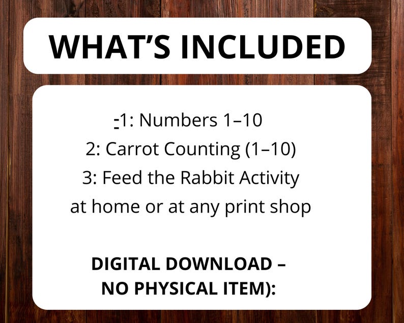 Feed the Rabbit Counting Game | Numbers 1–10 Printable | Toddler ...