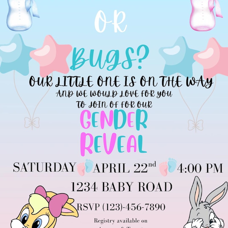 Gender Reveal Buhs Bunny - Etsy
