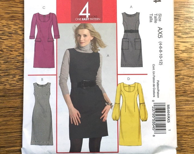 Y2K Darted Sheath Dress: Sleeveless, Lantern Sleeves or 3/4 Length ...