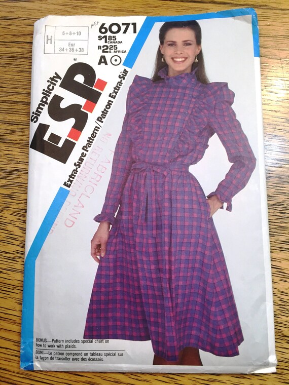 Sewing & Fiber vintage 1980s Simplicity sewing pattern 6071 misses ...