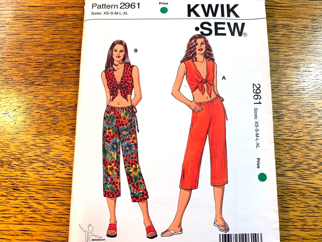 Y2K Bare Midriff Top and Drawstring Capris, Fun Handmade Summer Wear ...