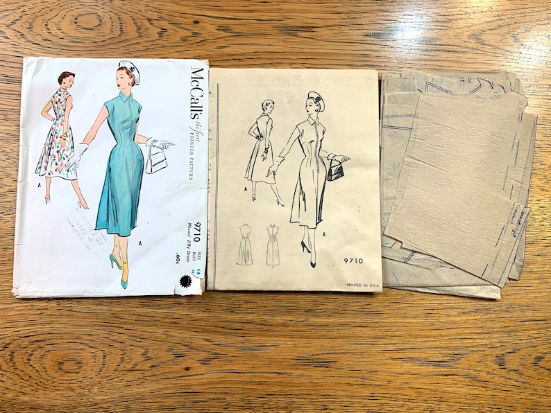 Mid Century Modern 50s Jiffy Dress With Wiggle Back Size 14 - Etsy