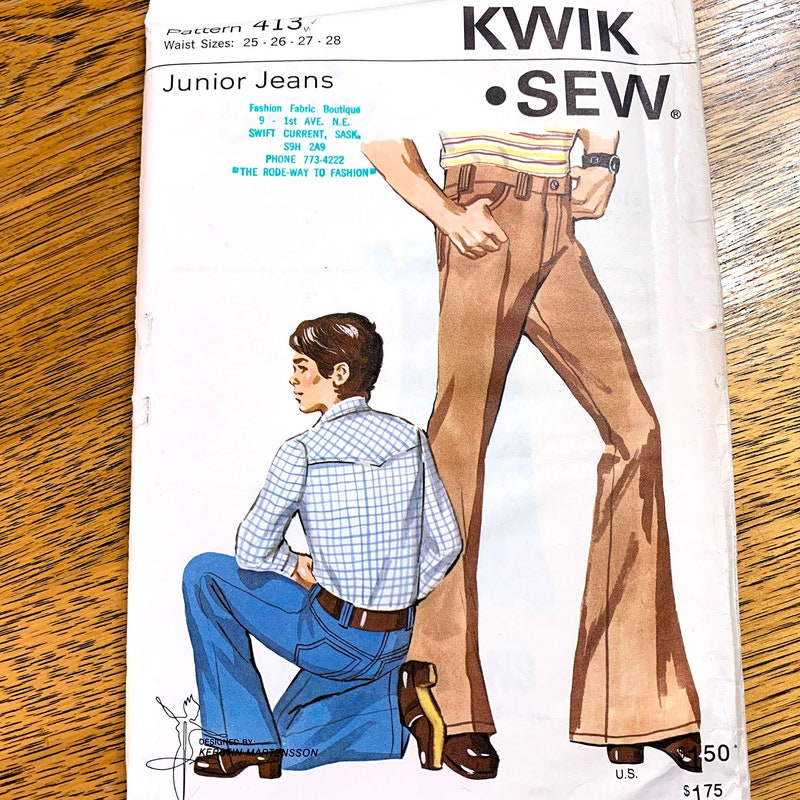 Retro Jeans Pattern - Etsy