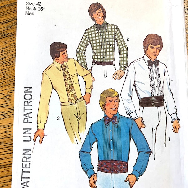 Tuxedo Shirt Pattern - Etsy