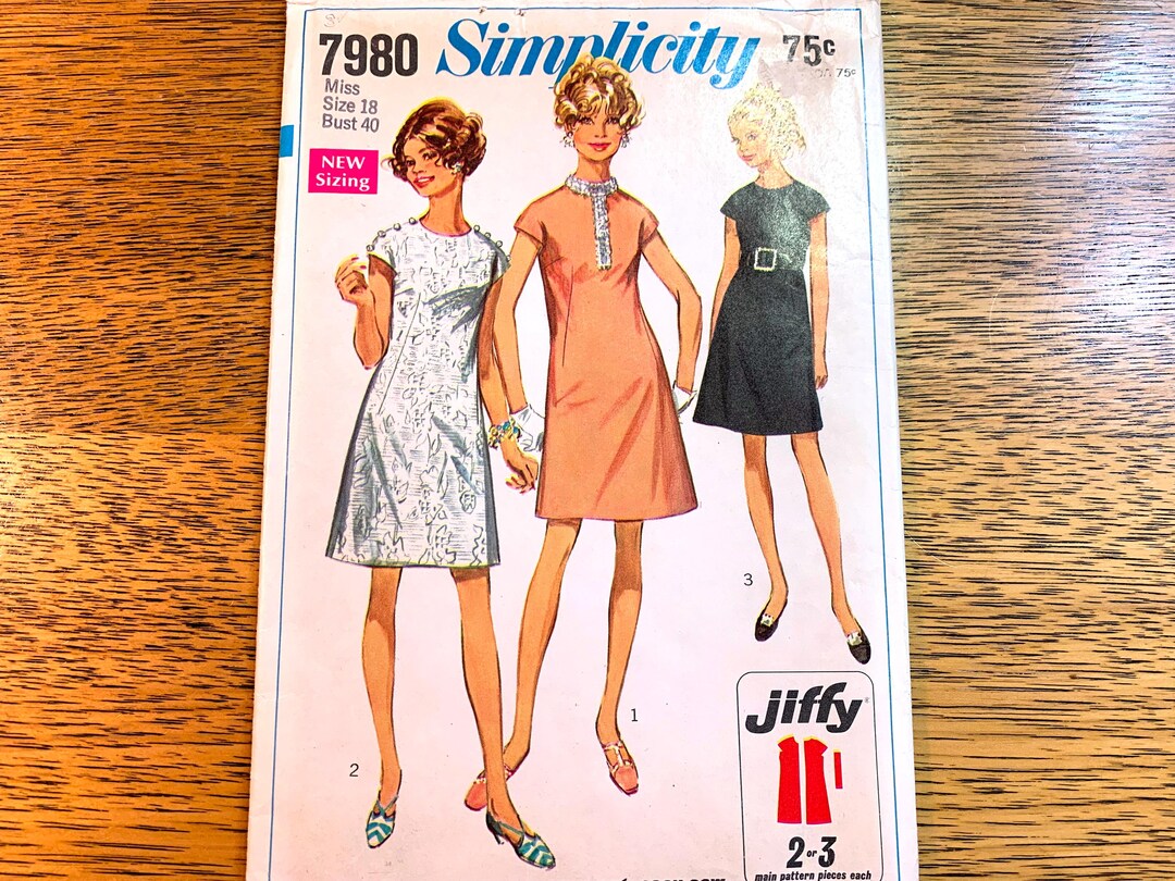EASY 1960s A Line House Dress With Pockets Size 18 bust 40 VINTAGE ...