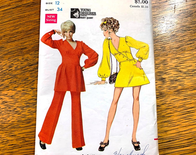 RARE 1960s Midriff Dress and Pants by LONDON Designer Mary Quant - Size ...