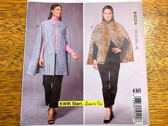 Learn to Sew Cape With Arm Slits All Sizes xs Xl UNCUT - Etsy