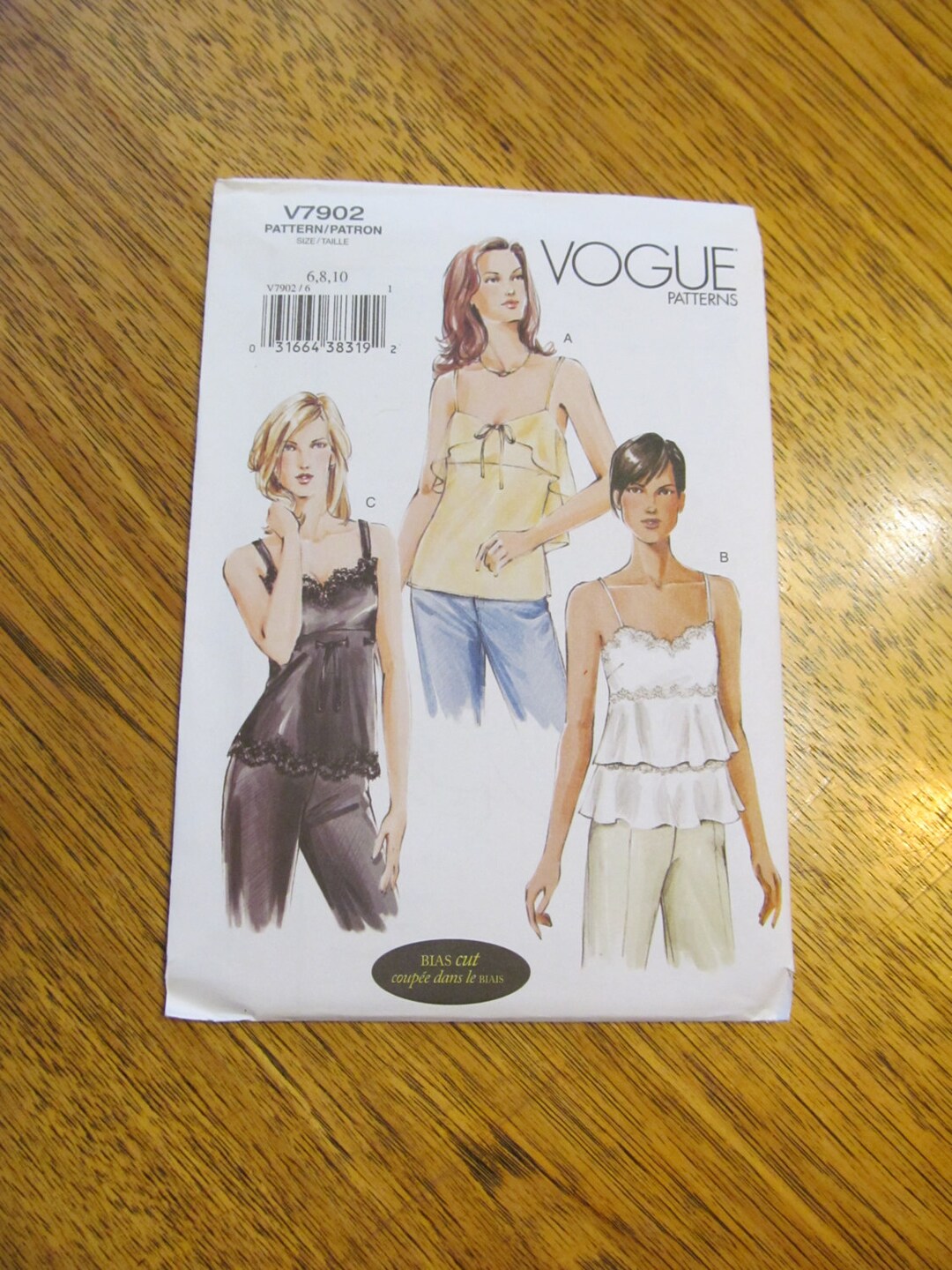 Pretty Y2K Bias Cut Camisole With Lace, Feminine Summer Tank Top Size 6 ...