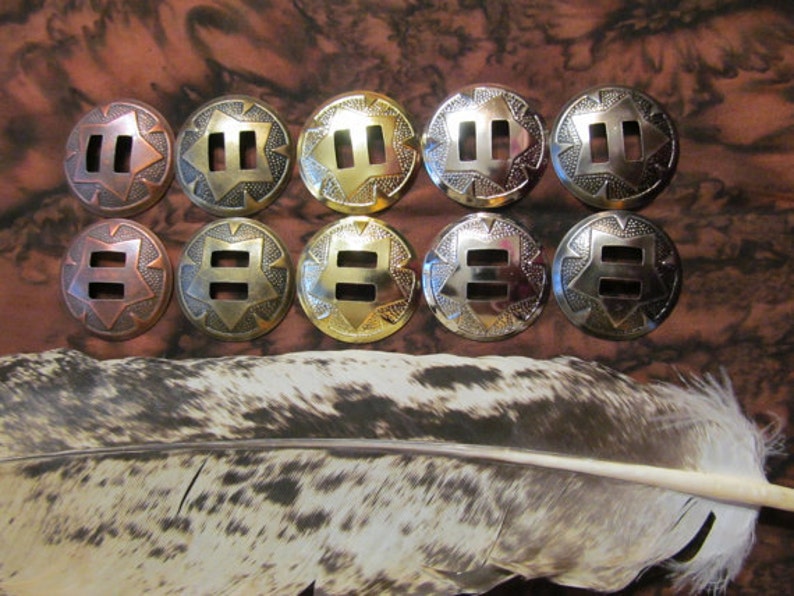 1-3/8 Round STAR Conchos 24 pcs Choose Antique | Etsy