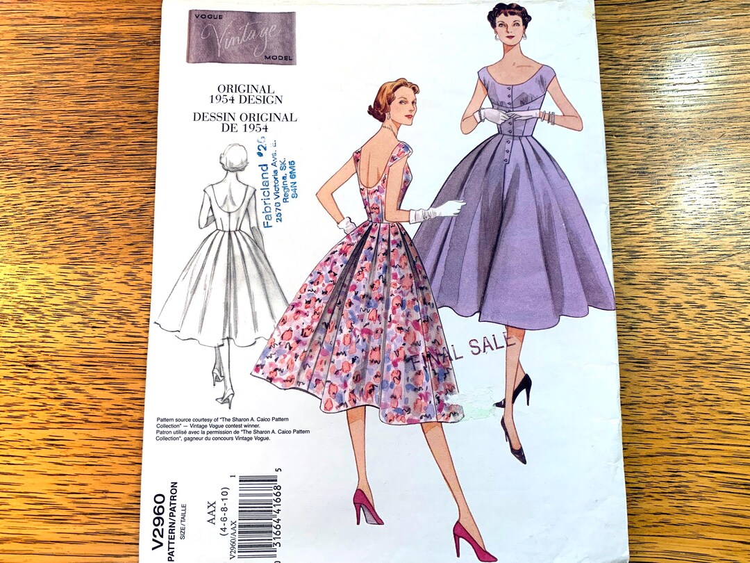 VOGUE Vintage Model 1950s Summer Sun Dress / Mid Century Modern Gown ...