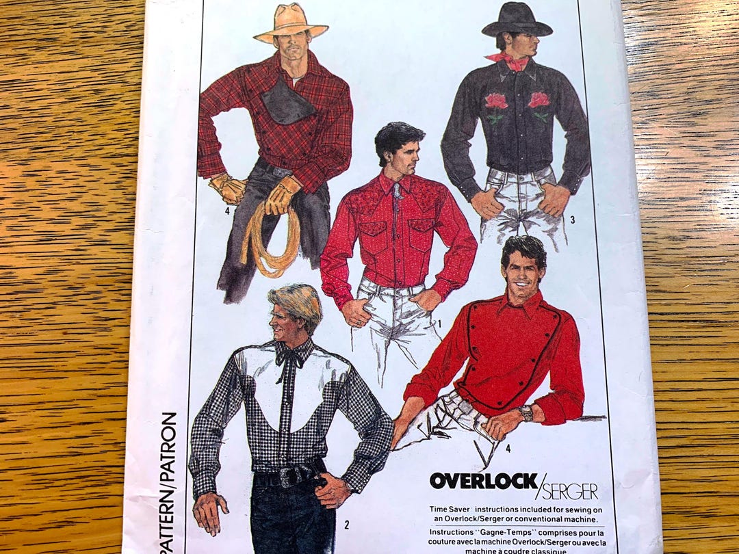 VINTAGE 1980s Cowboy Shirt With Shaped Yokes, Country Western Bias Cut ...