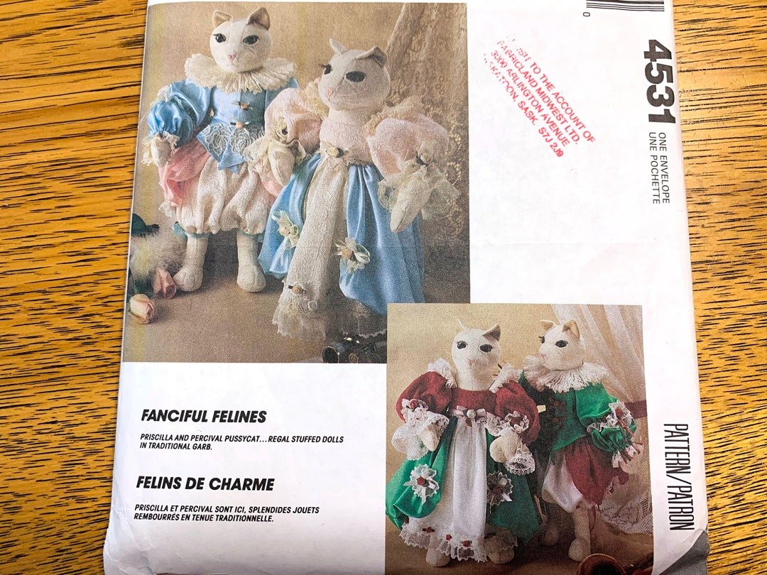 ELIZABETHAN Cats Soft Sculpture Dolls With Renaissance - Etsy