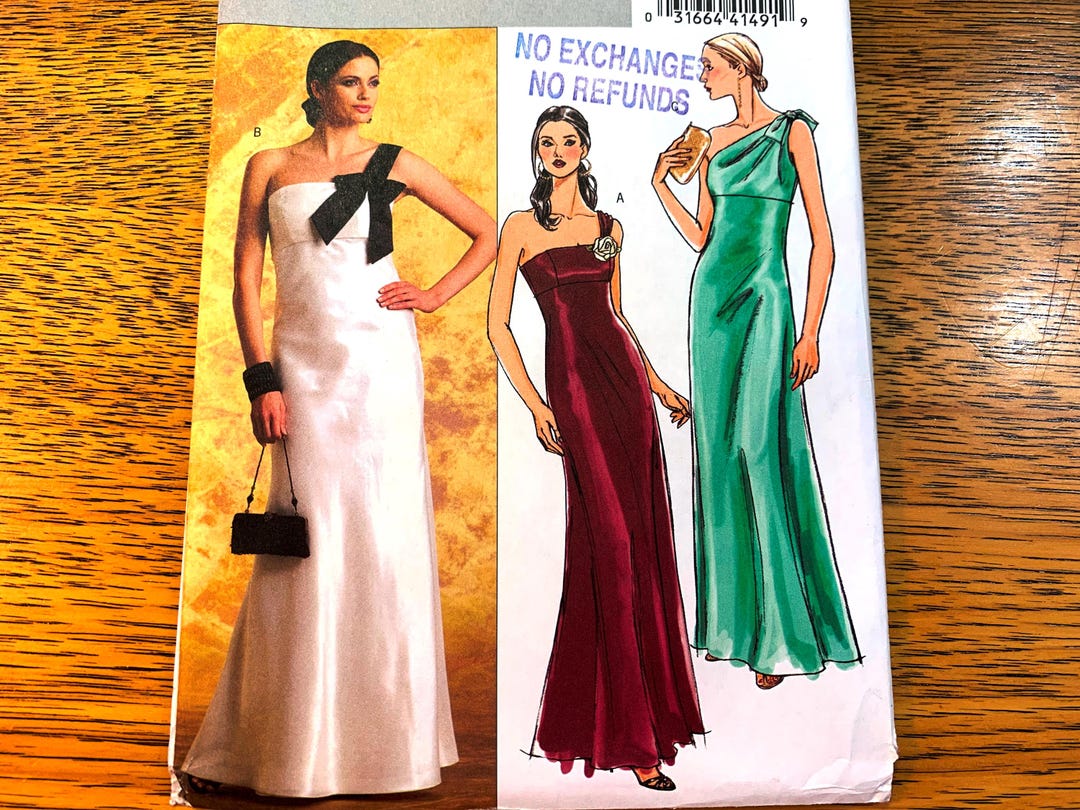 Elegant One Shoulder Evening Gown, Empire Line Formal Dress - Plus Size ...