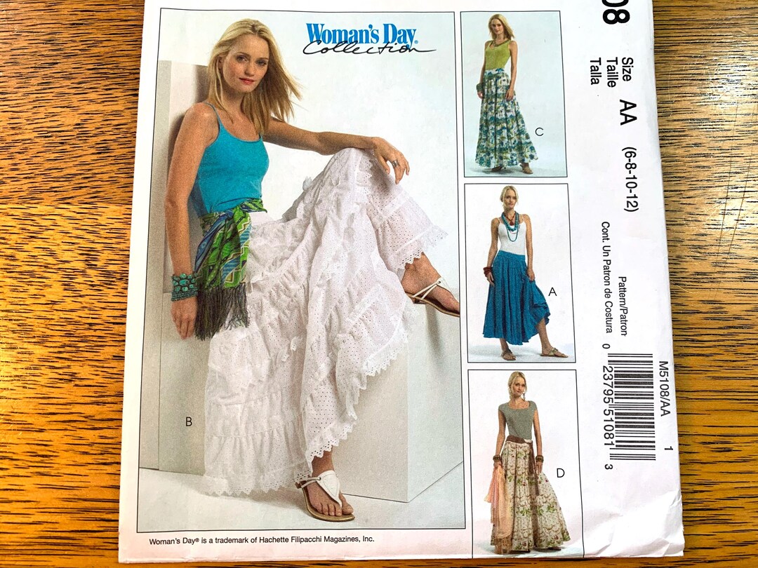 BOHO Tiered Gypsy Skirt, Full Flared Ruffle Skirt Choose Your Size ...