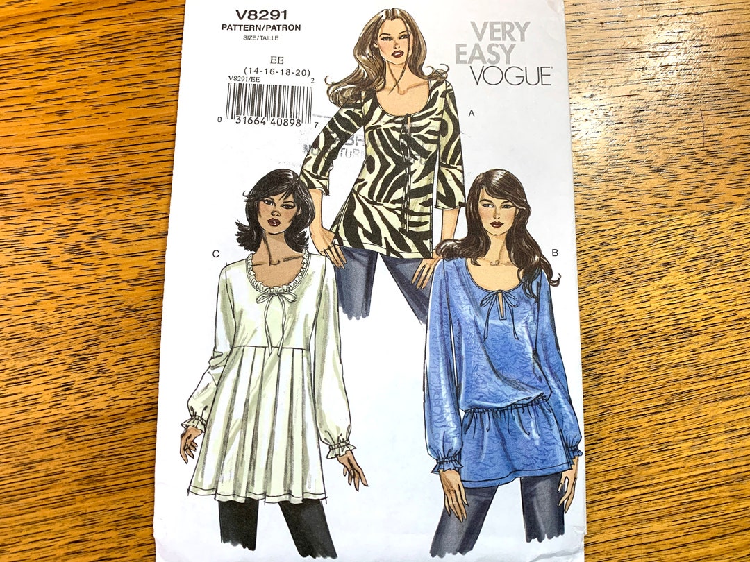 BOHO Empire Line Top, Drop Waist Tunic (very EASY Vogue) - Plus Size ...