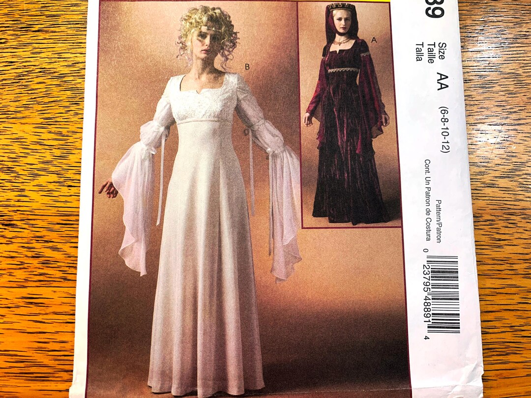 DIY Medieval Dress, Empire Line Renaissance Gown (got LOTR Fantasy Gown ...