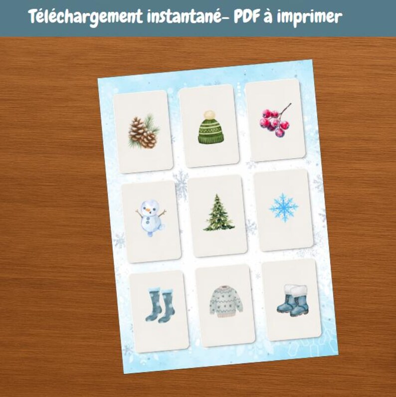 Winter Memory Game Printable for Kids • Toddler and Preschool Matching ...