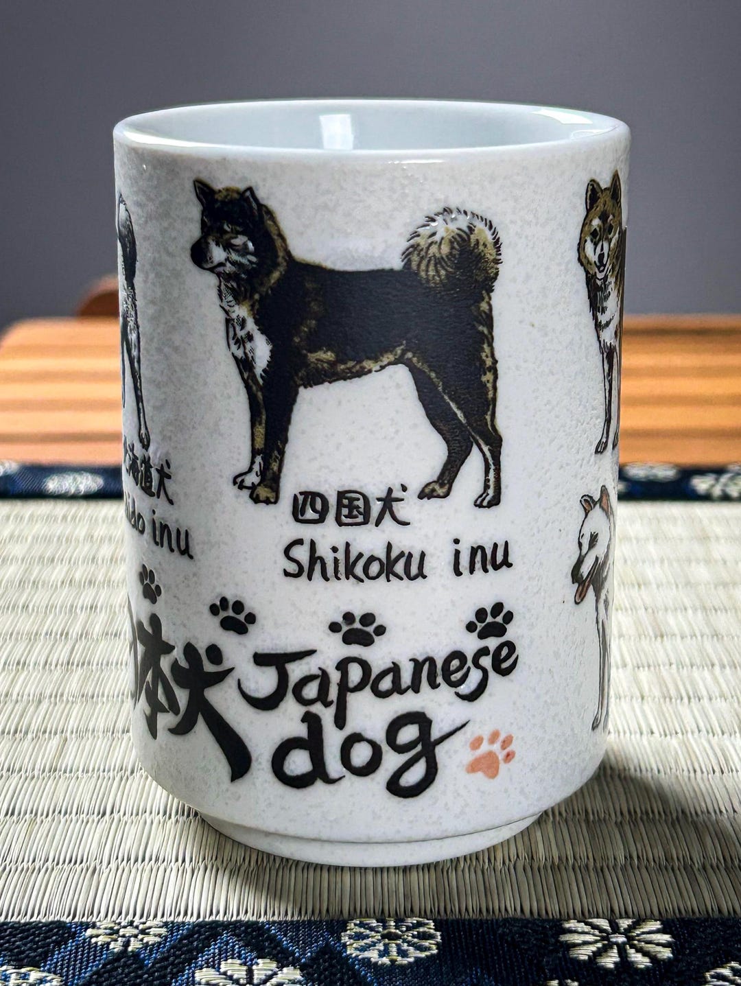 Japanese Dog Yunomi Teacup – Shiba Akita Inu Ceramic Cup Made in Japan ...