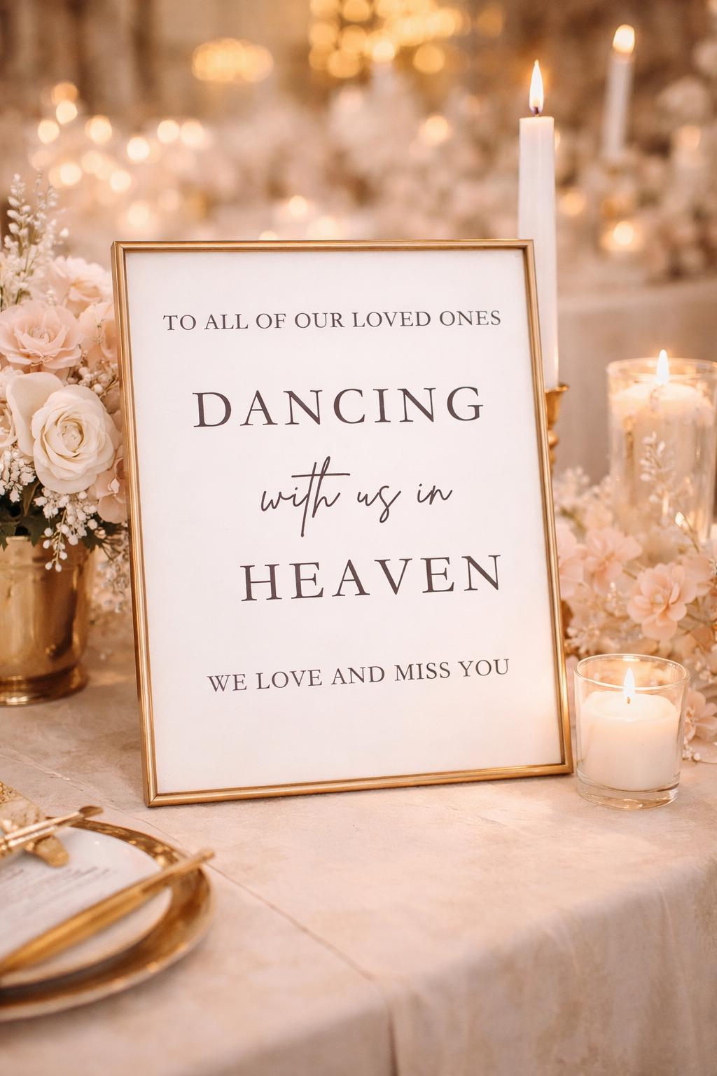 Wedding Memorial Sign, in Loving Memory Sign, Memorial Table Sign ...