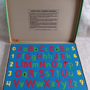 Vintage Foam Learning Letters/numbers by Lauri - Etsy