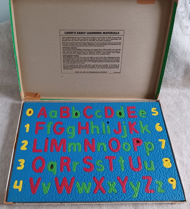 Vintage Foam Learning Letters/numbers by Lauri - Etsy