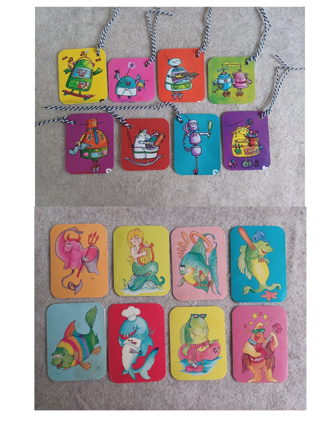 Recycled Vintage Playing Cards Gift Tags set of 8 - Etsy